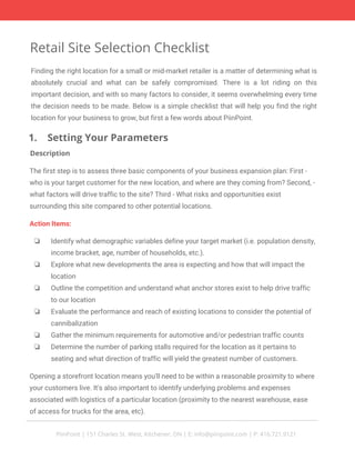 Retail site selection checklist | PDF