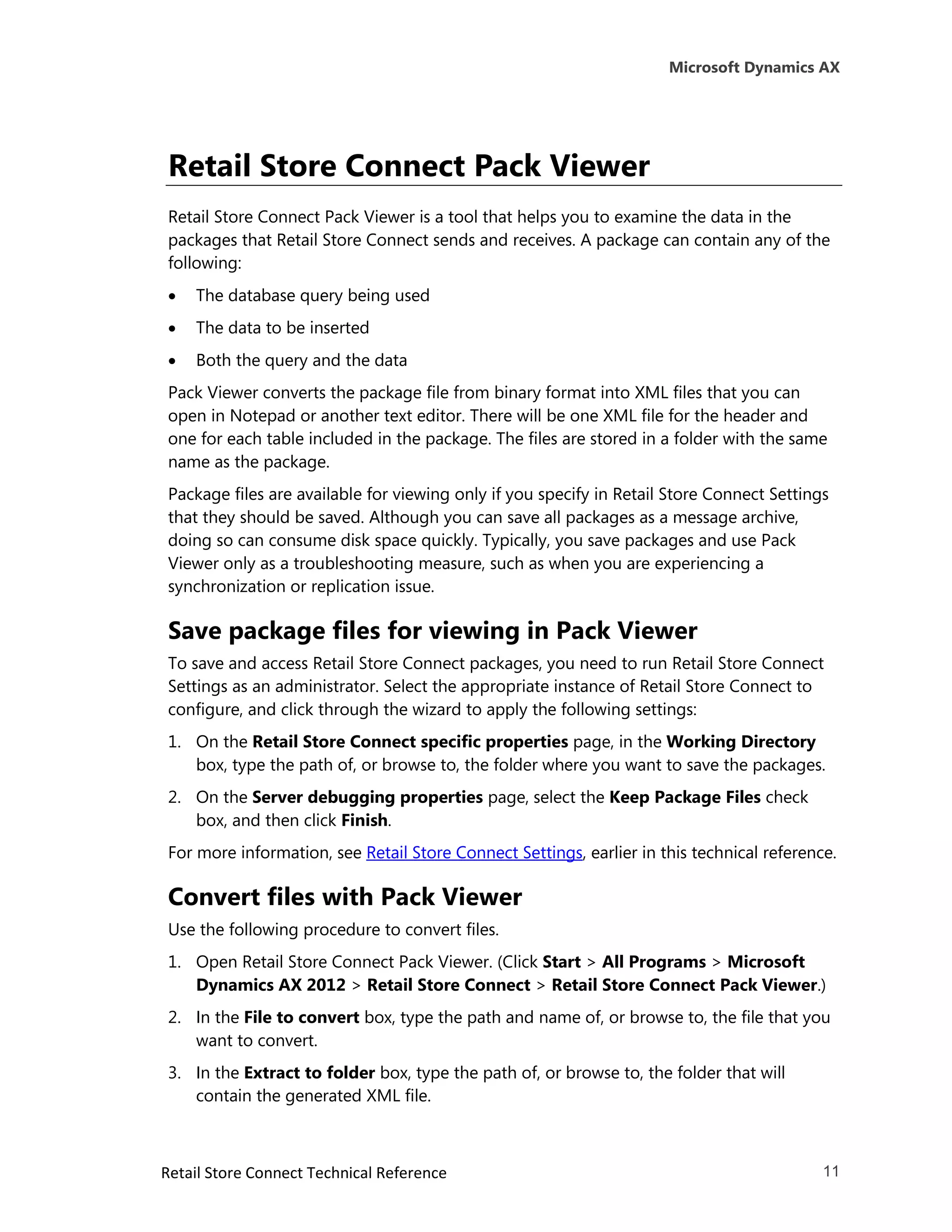 Retail store connect technical reference | PDF
