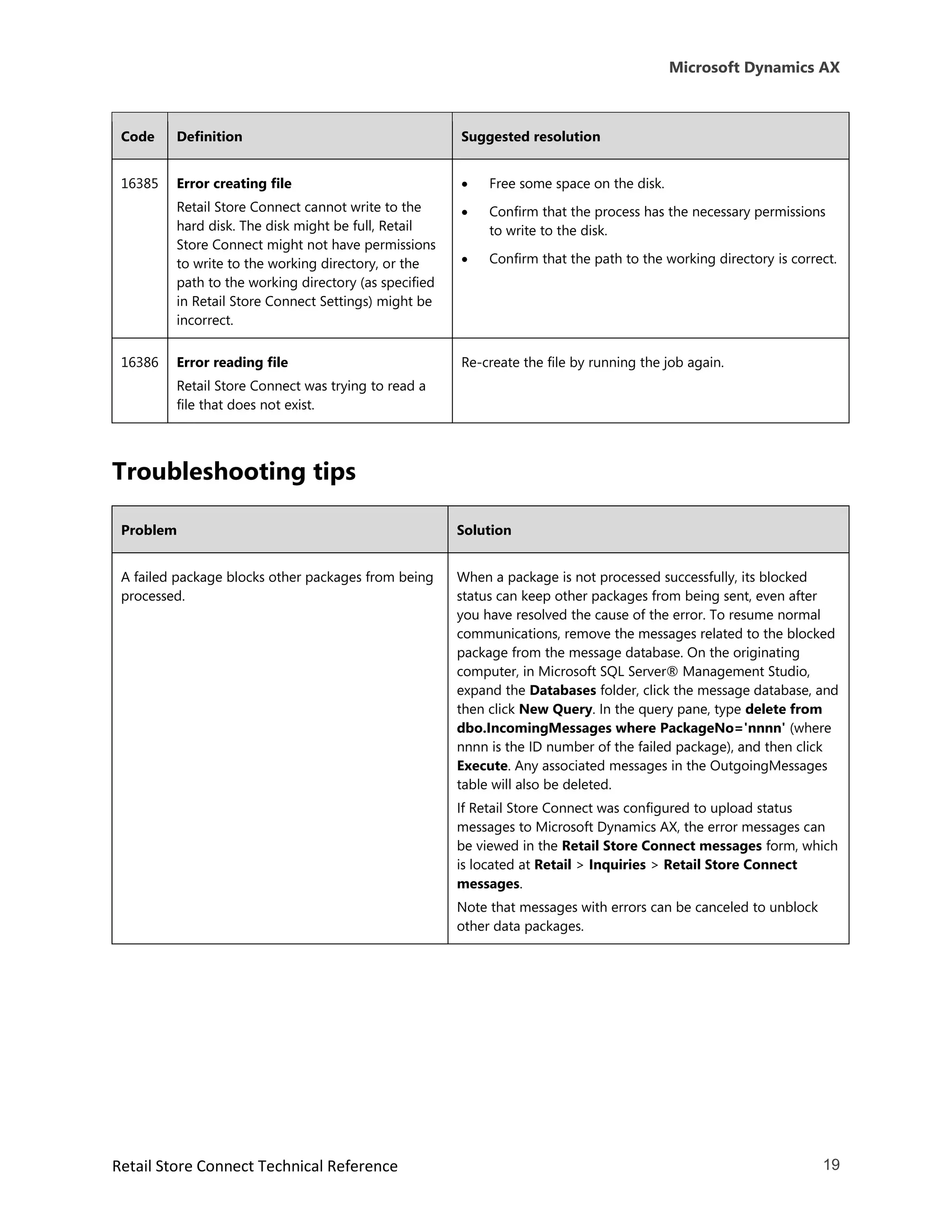 Retail store connect technical reference | PDF