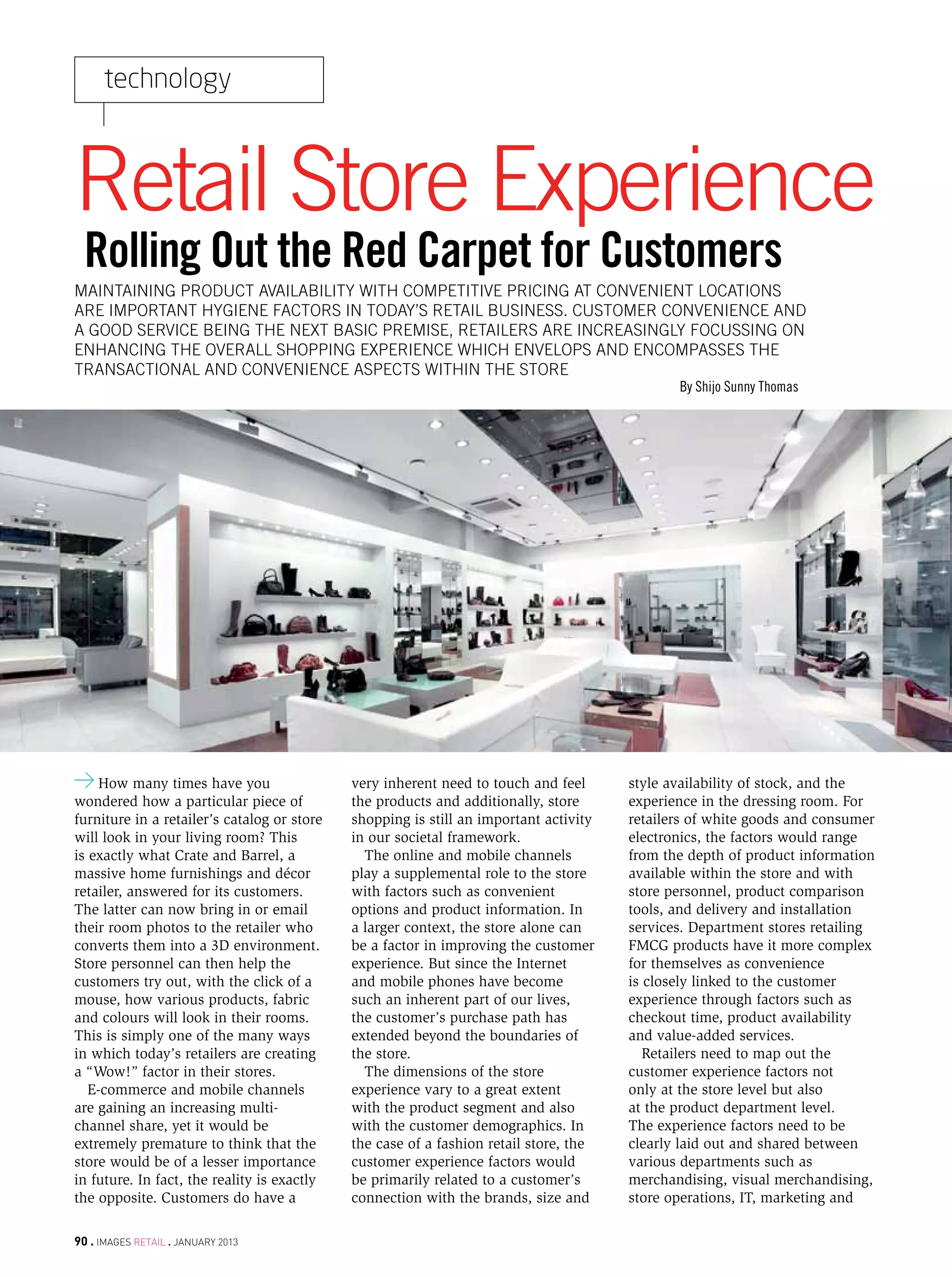 Retail store experience : Images Retail Jan 2013 | PDF