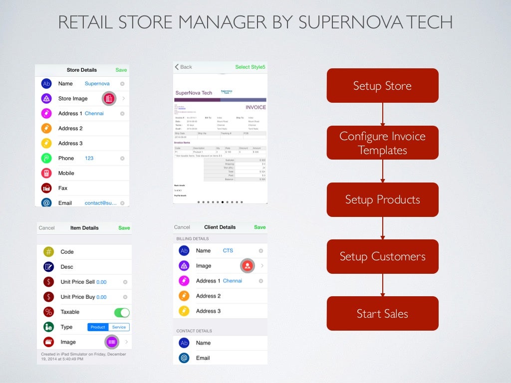 Retail Store Manager App for iPhone & iPad by Supernova Tech