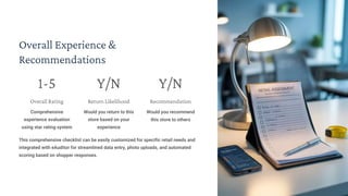 Retail Store Mystery Shopper Checklist with eAuditor Audits ...