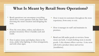 Retail store operations | PPTX