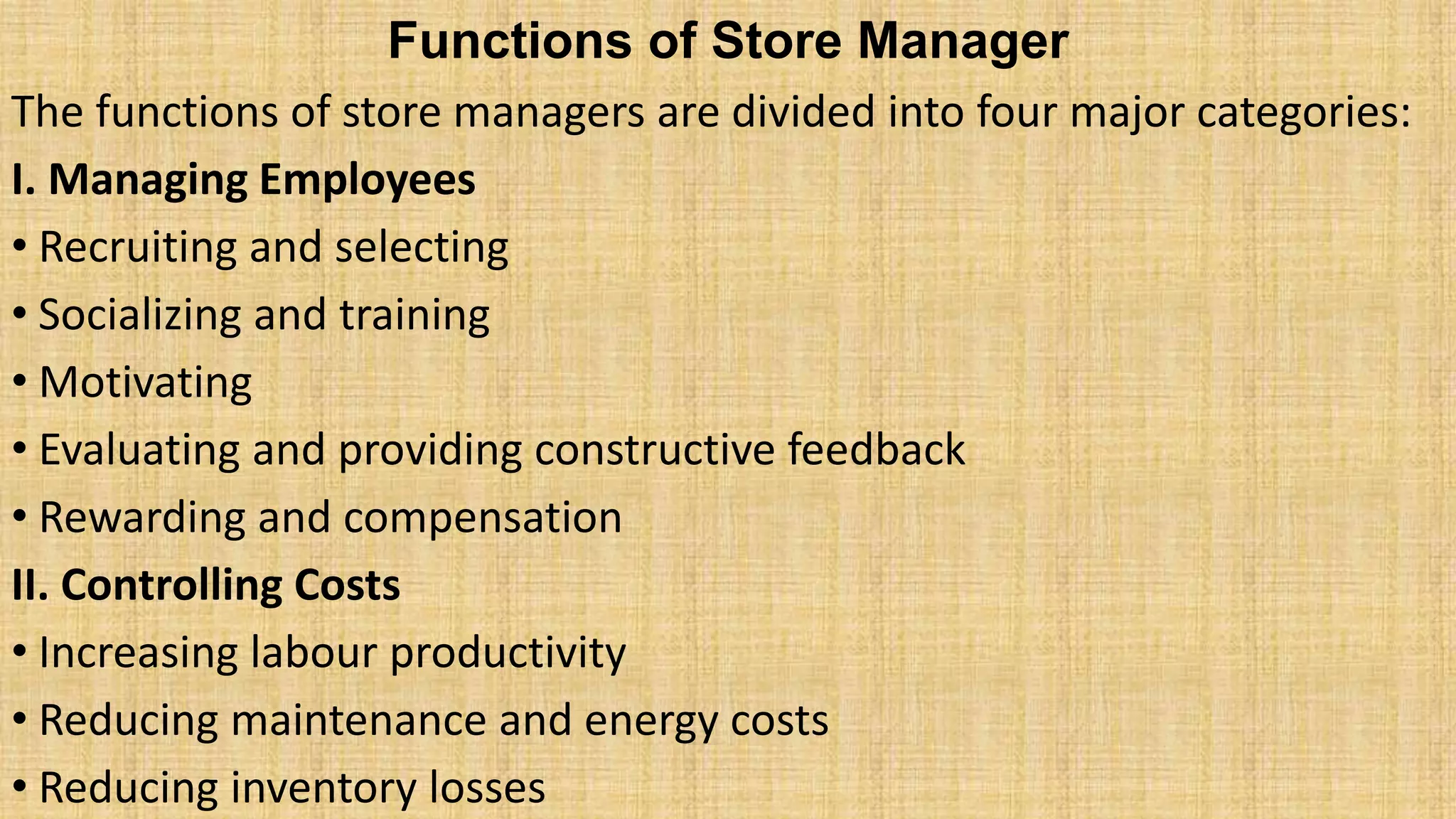 Retail store operations | PPTX