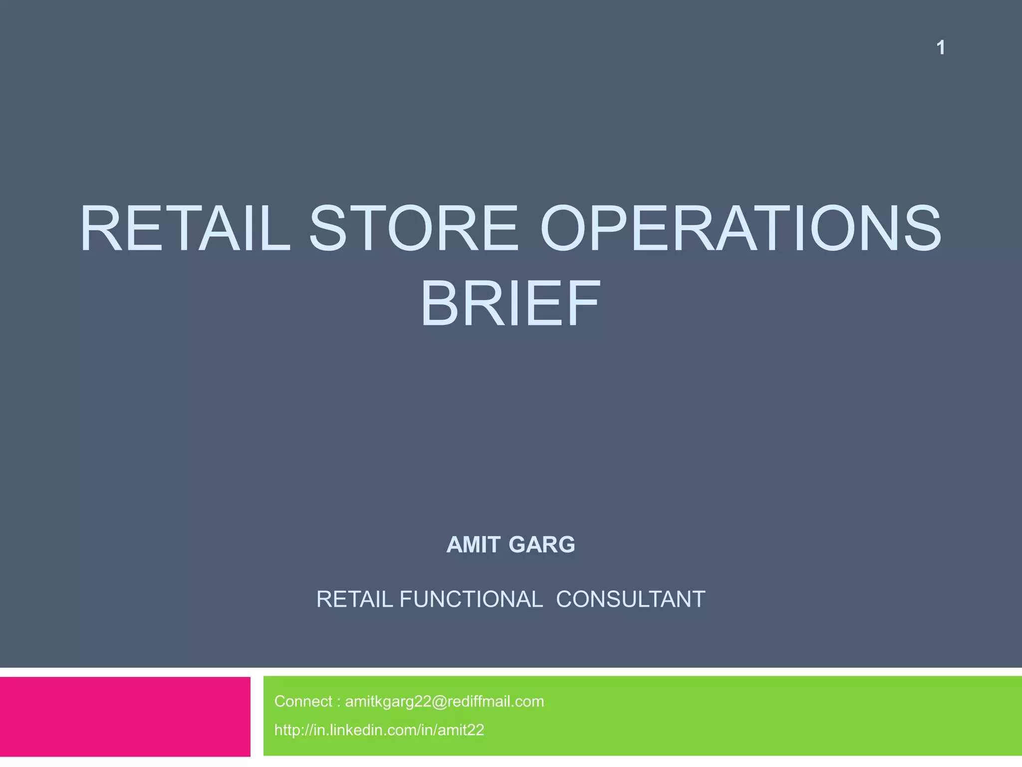 Retail Store Operations | PPTX