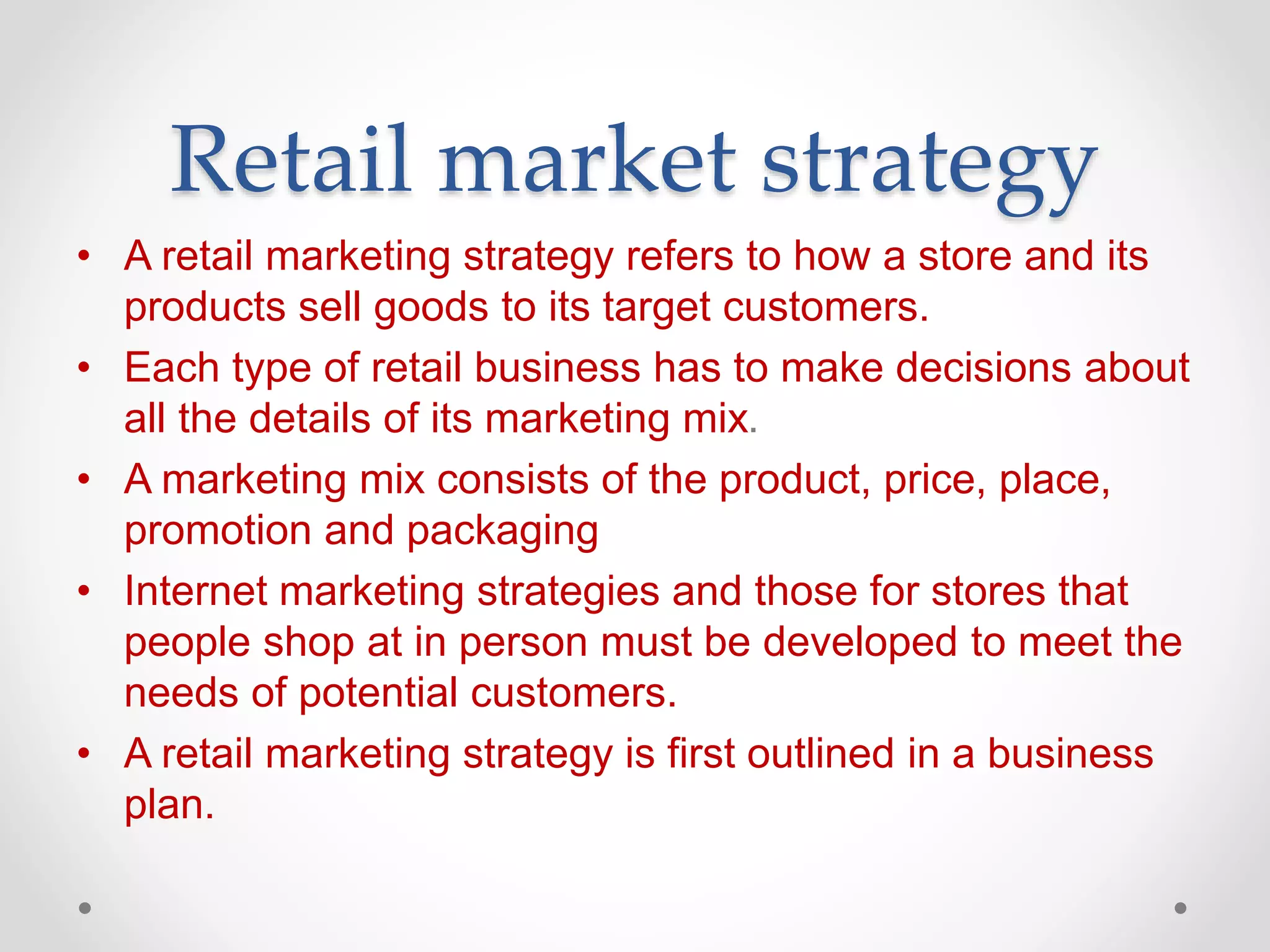 Retail strategy | PPT