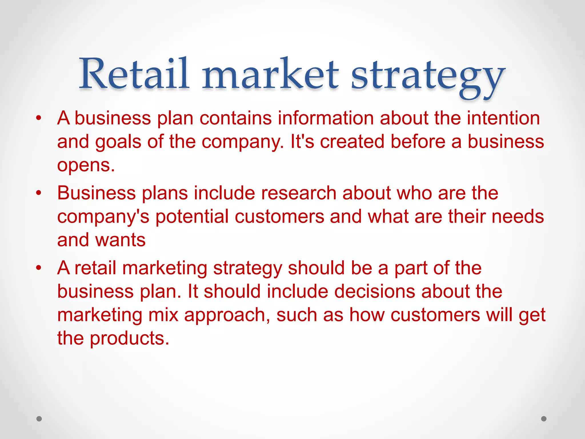 Retail strategy | PPT