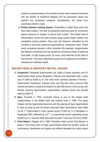 Retail Strategy - Food & Beverages: Store strategies of major modern ...