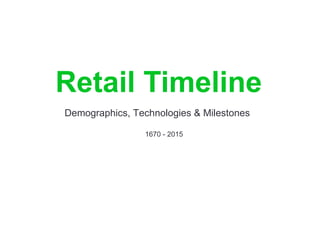 Retail Timeline 1670 - 2015 [Demographics, Technology, Milestones] | PDF