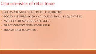 Retail trades | PPTX