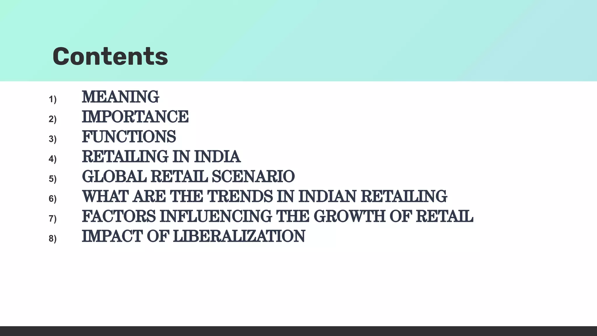 Retail Scenario In INDIA & Global | PDF