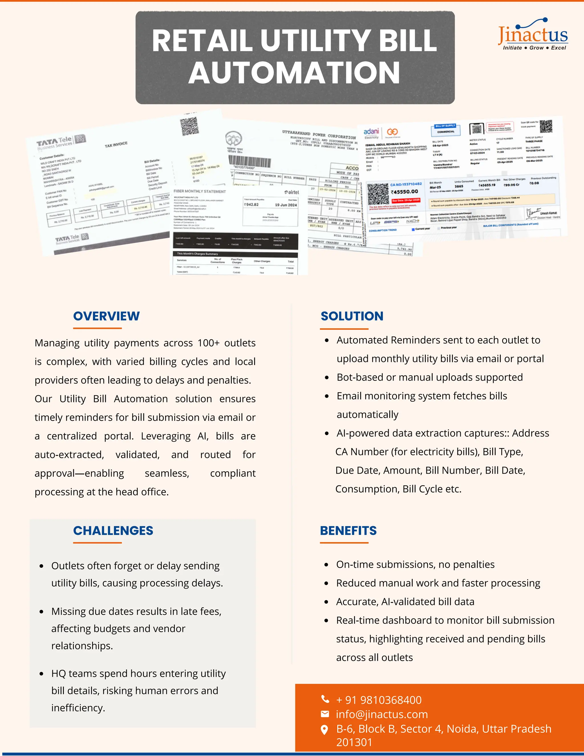 Retail Utility Bill Automation by Jinactus | PDF