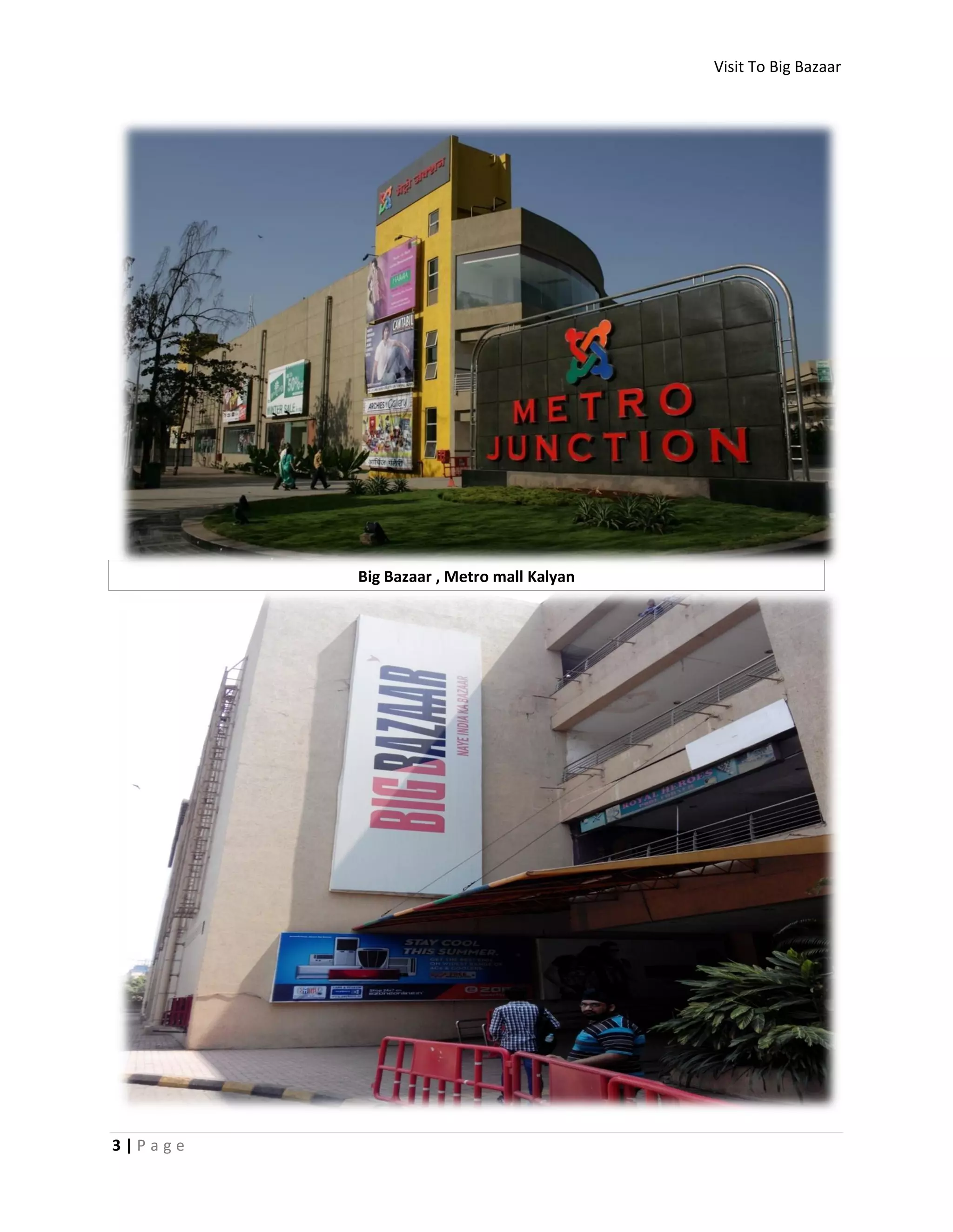 Big Bazaar Retail store visit by manpreet singh Digital | PDF