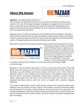 Big Bazaar Retail store visit by manpreet singh Digital | PDF