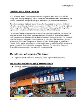 Big Bazaar Retail store visit by manpreet singh Digital | PDF