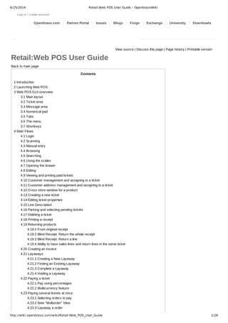 Retail web pos user guide openbravo | PDF