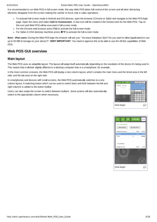 Retail web pos user guide openbravo | PDF