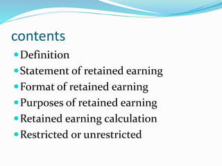 Retained earning | PPTX