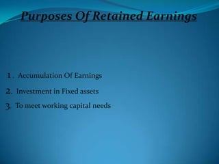 Retained Earning & dividends | PPTX
