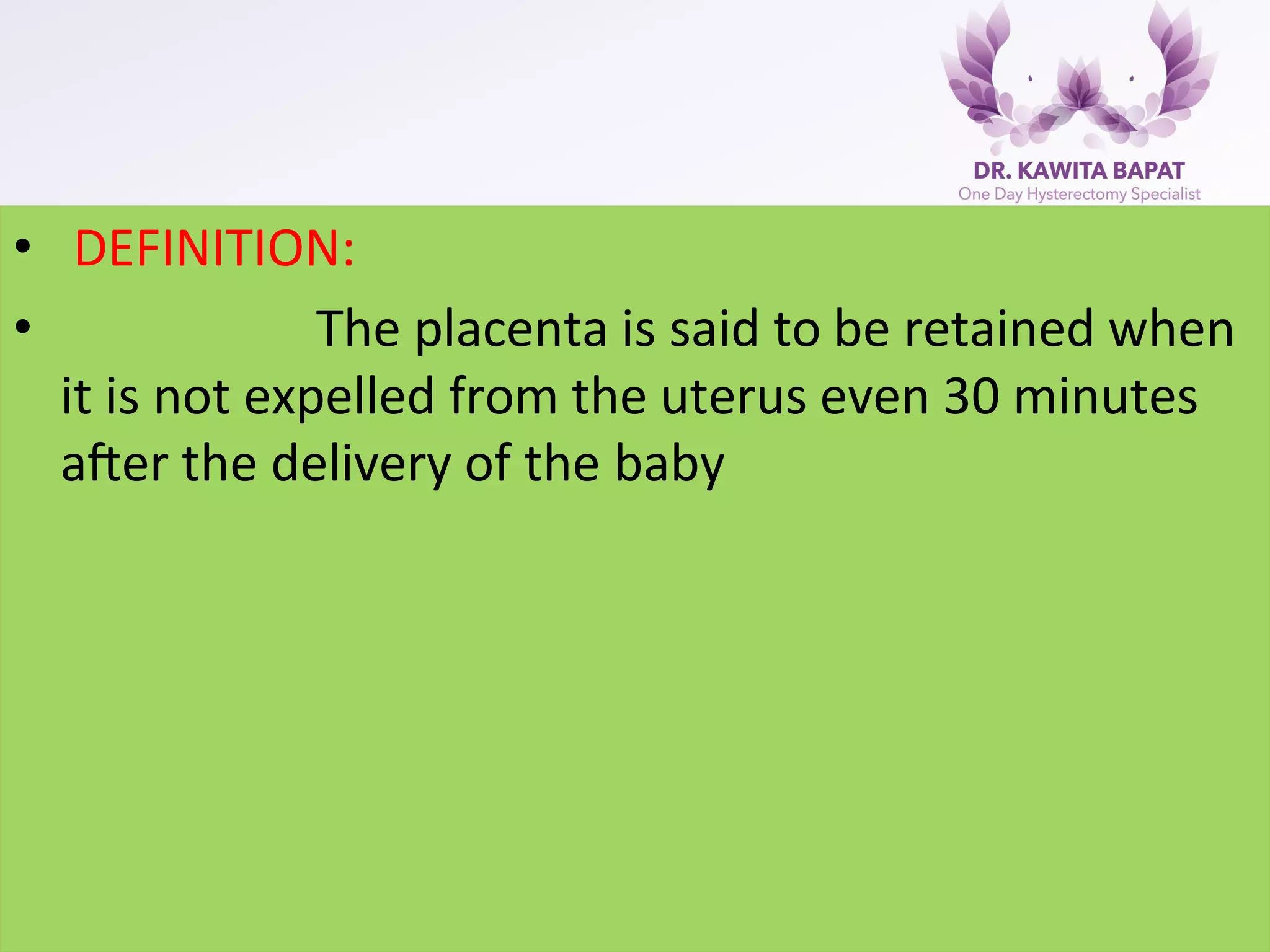 Retained placenta | PDF