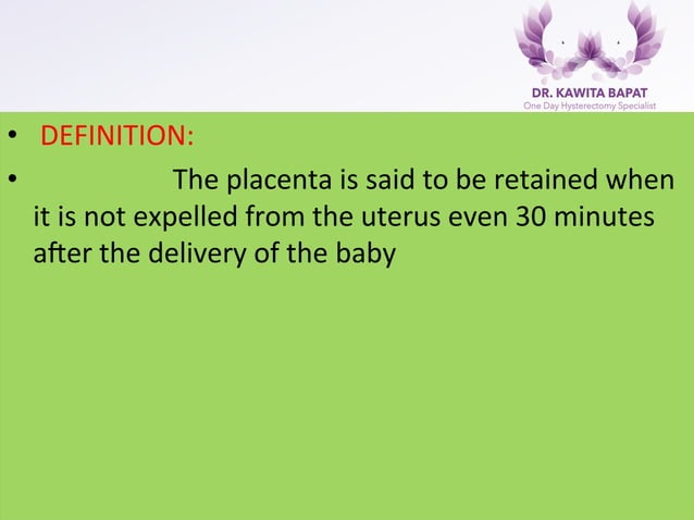 Retained placenta | PDF | Pregnancy | Reproductive Health