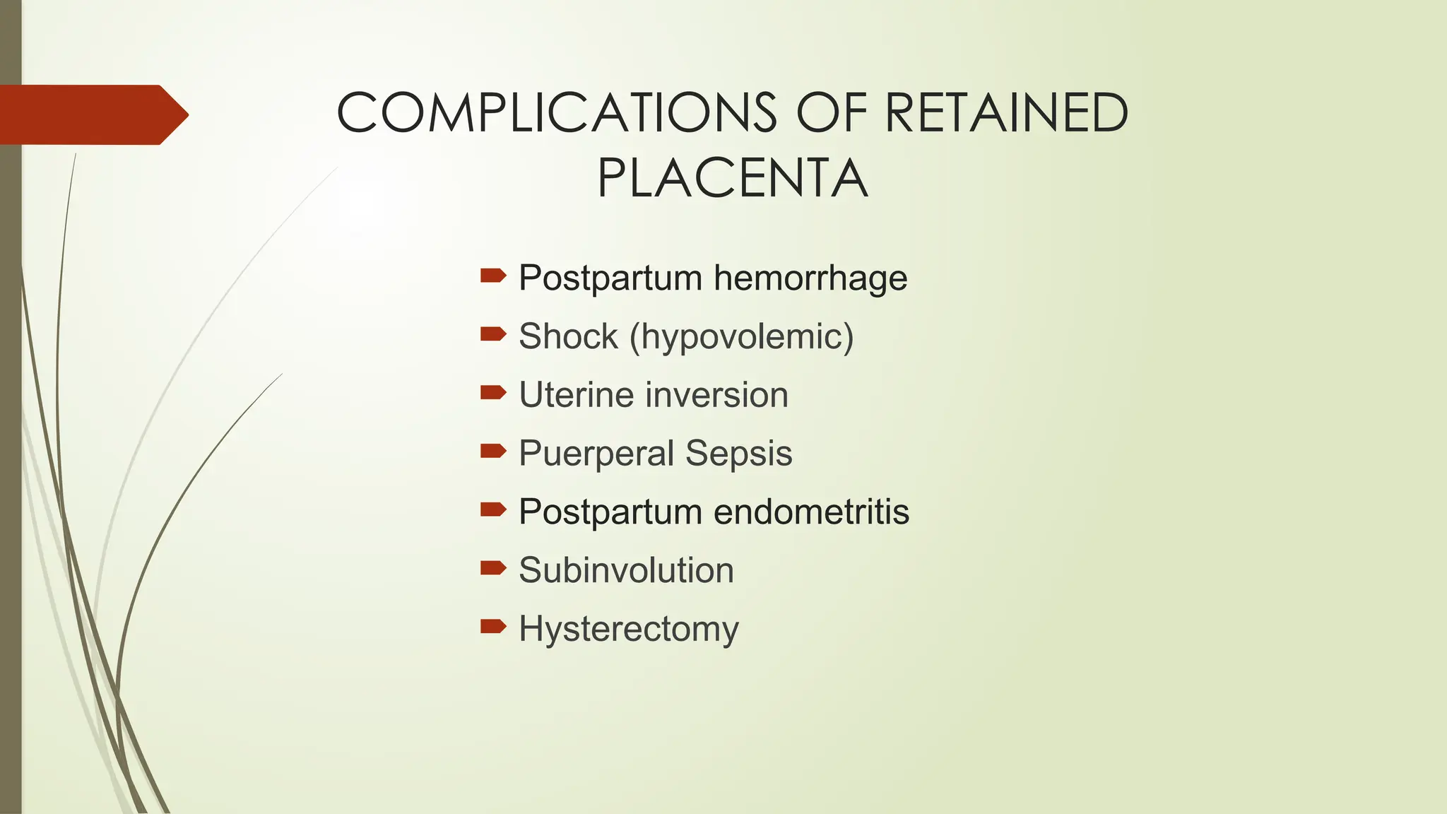RETAINED PLACENTA - management and pptx | PPTX