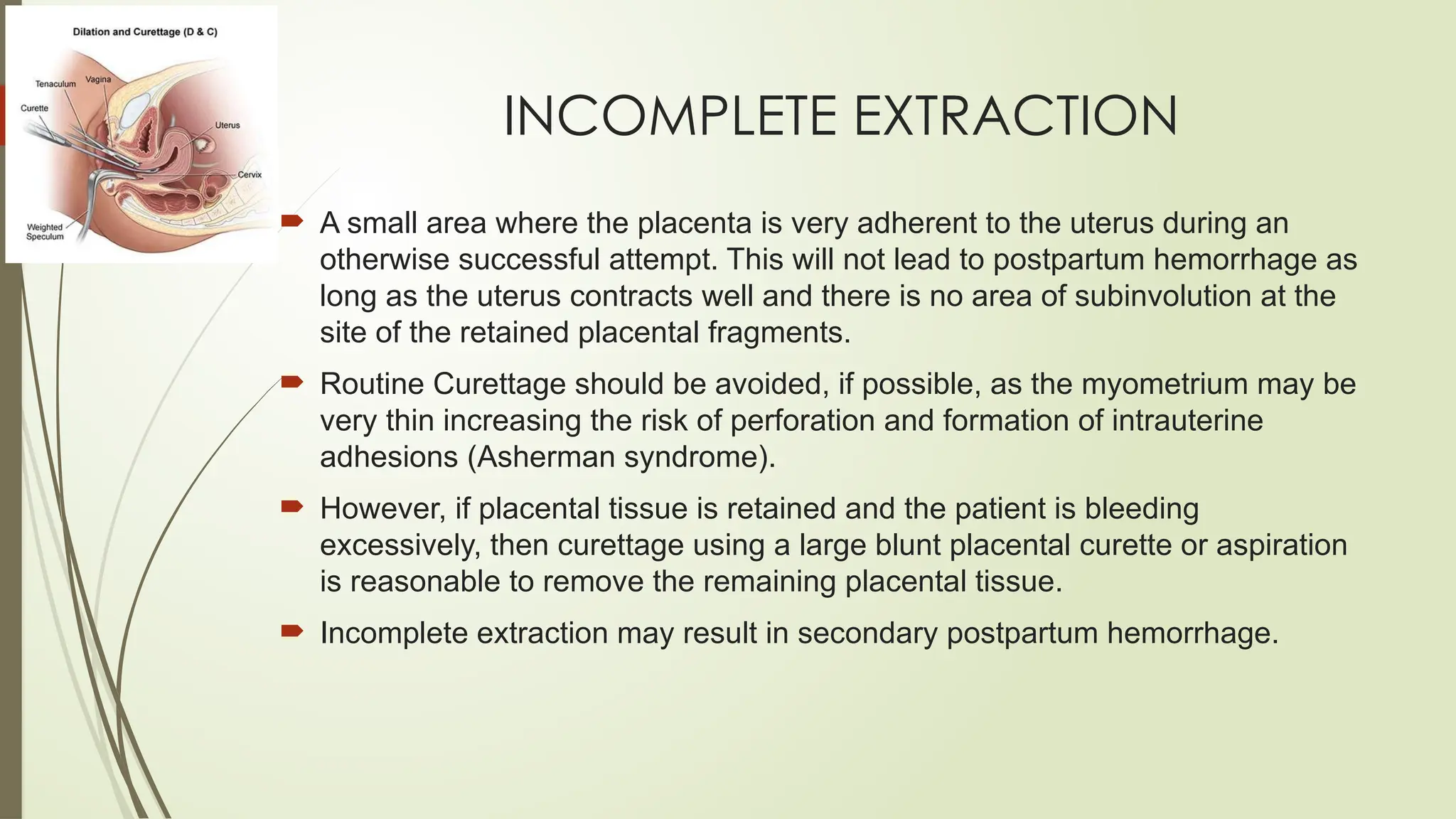 RETAINED PLACENTA - management and pptx | PPTX
