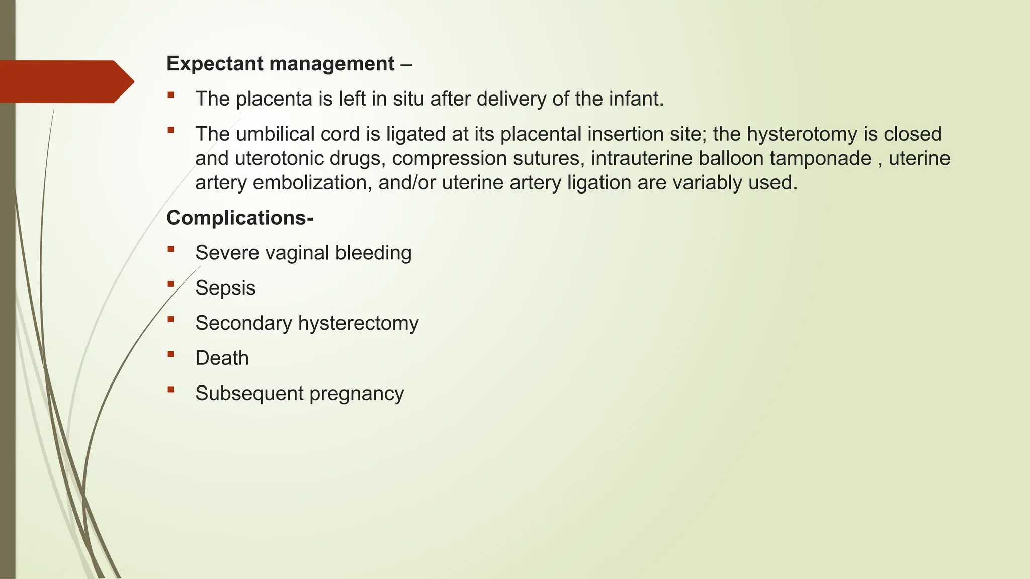 RETAINED PLACENTA - management and pptx | PPTX