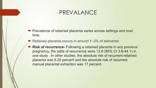 RETAINED PLACENTA - management and pptx | PPTX