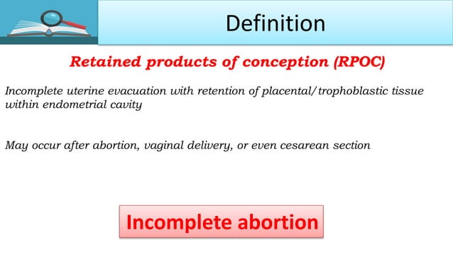 Retained products of conception dr.mohamed Soliman | PDF | Pregnancy ...