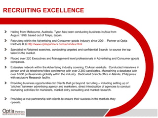 Retained Recruiting Specialist for Asia - Tyron Giuliani | PPTX