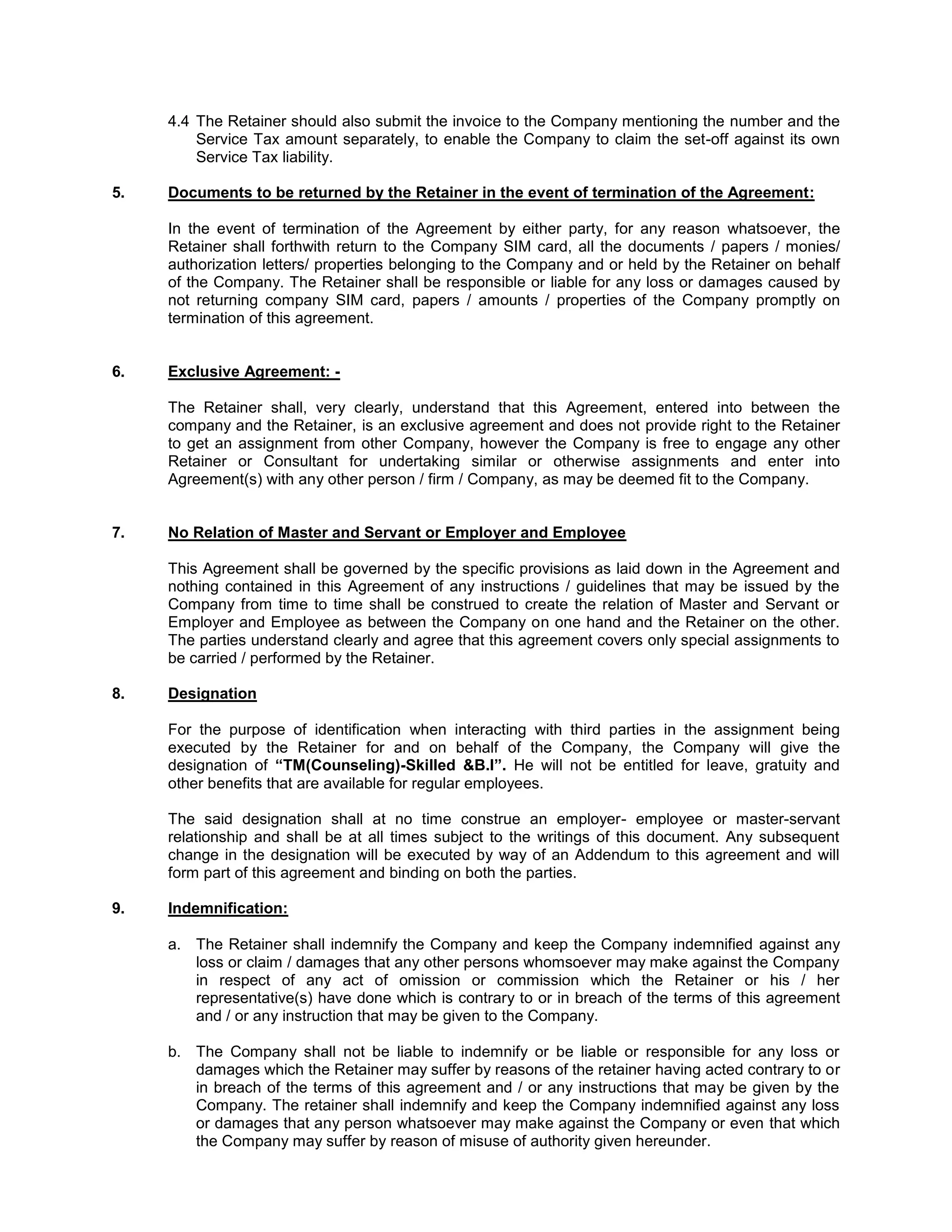 Retainership agreement mr.ankit | PDF