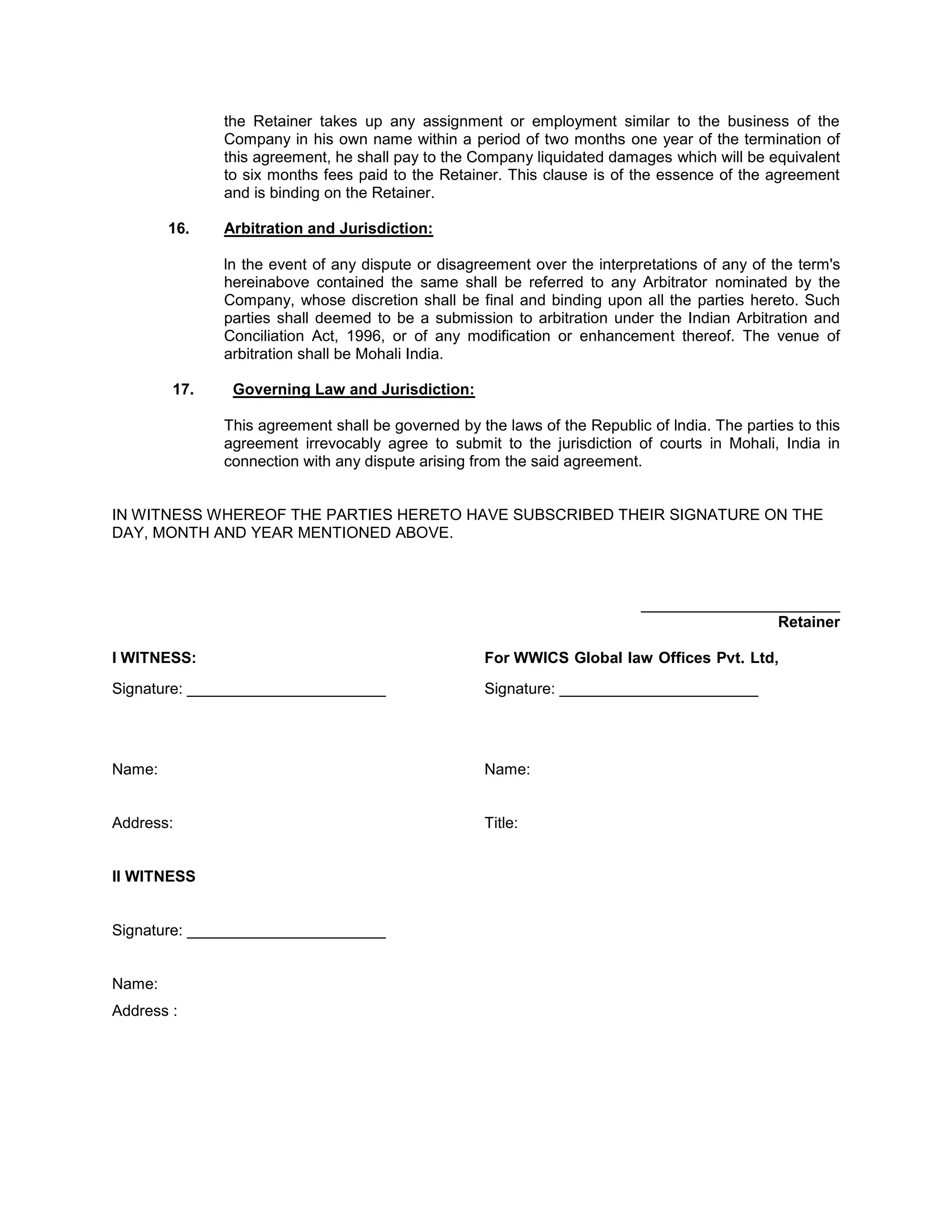 Retainership agreement mr.ankit | PDF