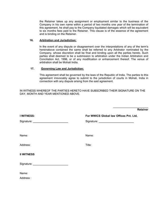 Retainership agreement mr.ankit | PDF