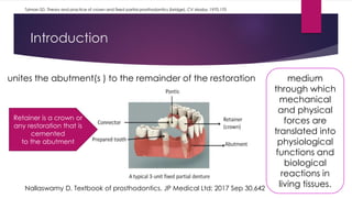 Retainers in FPD (FIXED PARTIAL DENTURES) PDF copy | PDF