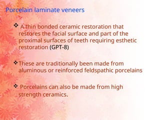 Direct and indirect retainers in fixed denture prosthodontics | PPT