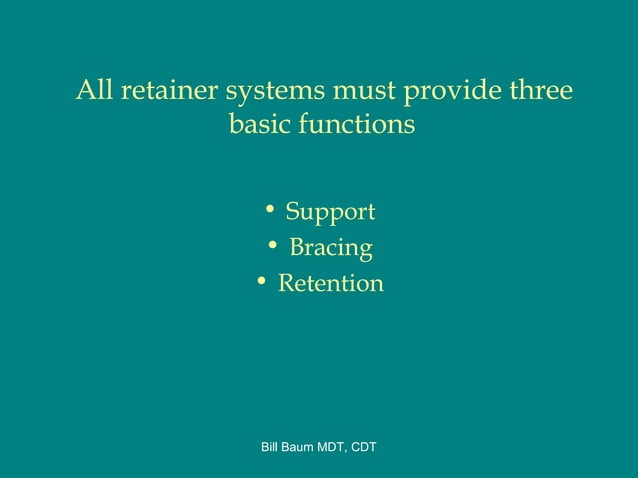 Removable Partial denture Retainer Systems | PPT | Dental Health ...