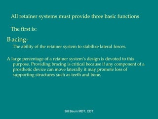 Removable Partial denture Retainer Systems | PPT
