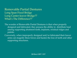 Removable Partial denture Retainer Systems | PPT