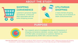 Retaining customers with shopping convenience - educator slides | PPTX