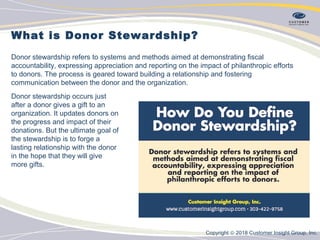 Retaining Donors — The Importance of Donor Stewardship | PPT | Non-Profit Organizations | Industries