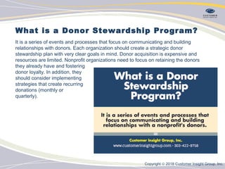 Retaining Donors — The Importance of Donor Stewardship | PPT | Non ...