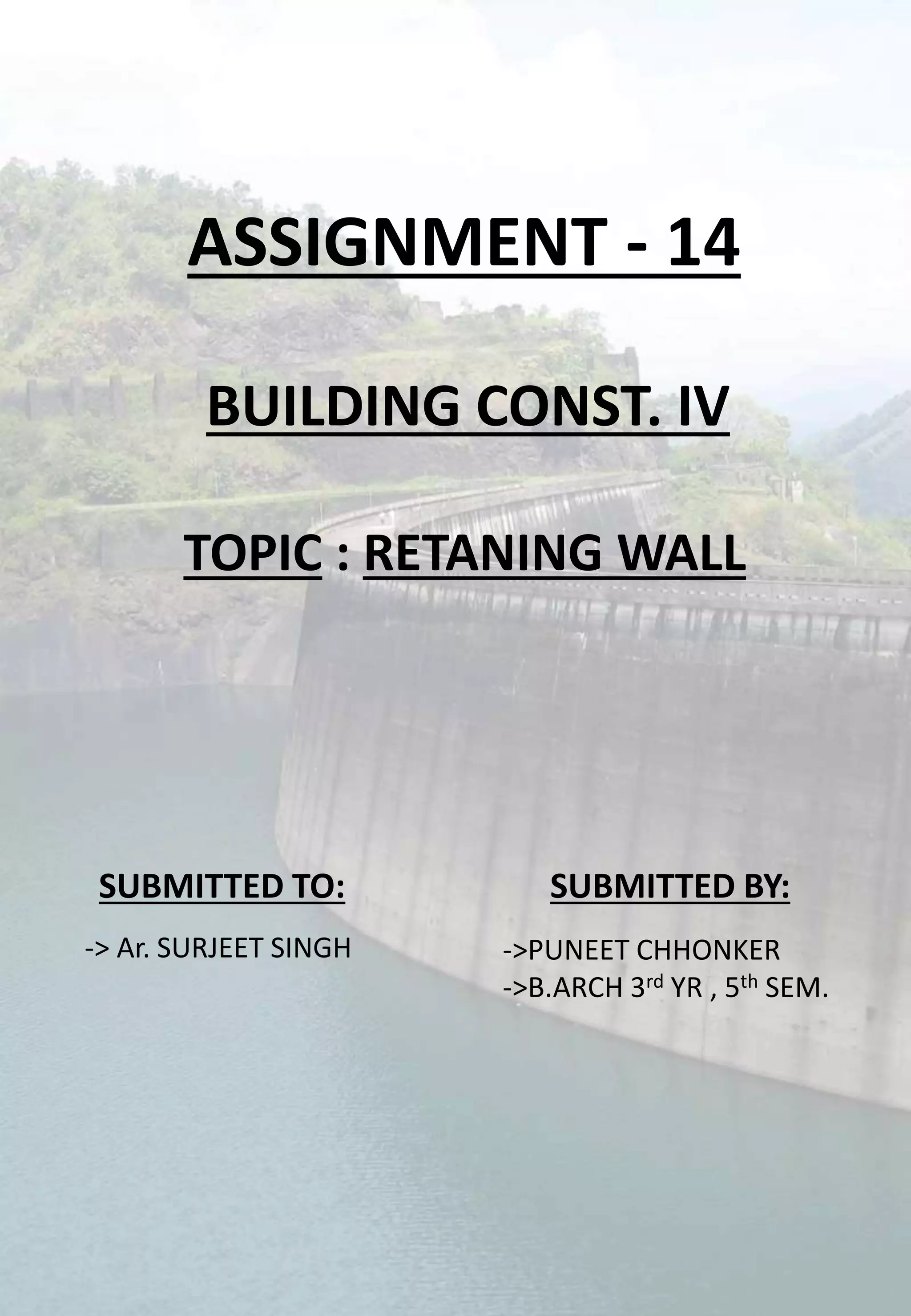 Retaining wall | PPTX