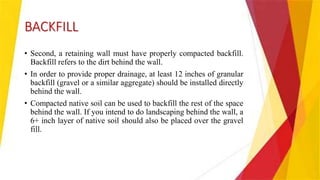 Retaining wall - design of reinforced concrete structure | PPTX