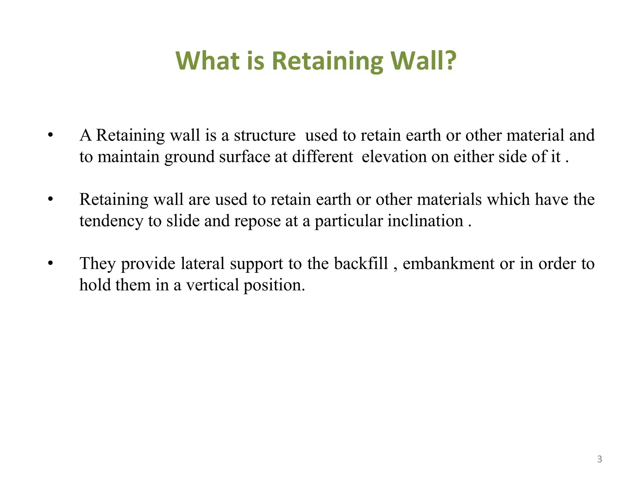 Retaining wall | PPTX