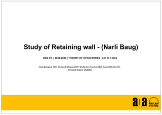 Retaining wall (Narli Baug) Dadar beach. pptx | PPTX
