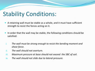 Retaining walls | PPTX