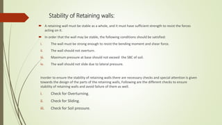 Retaining walls | PPTX