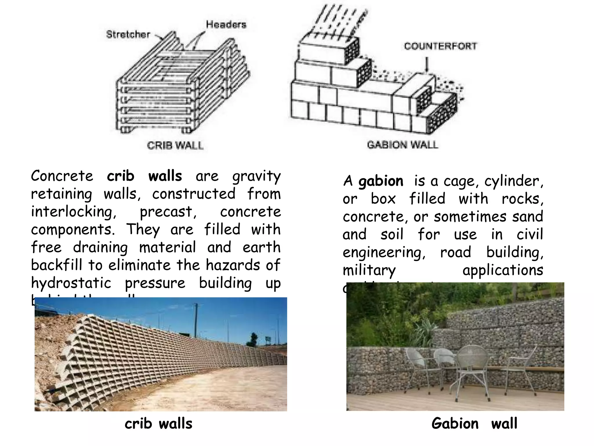 Retaining walls and slope stabilisation methods | PPTX