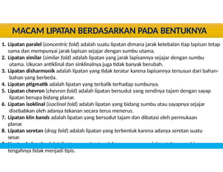 Retakan dan lipatan pada pristiwa Geologi dasar | PPTX